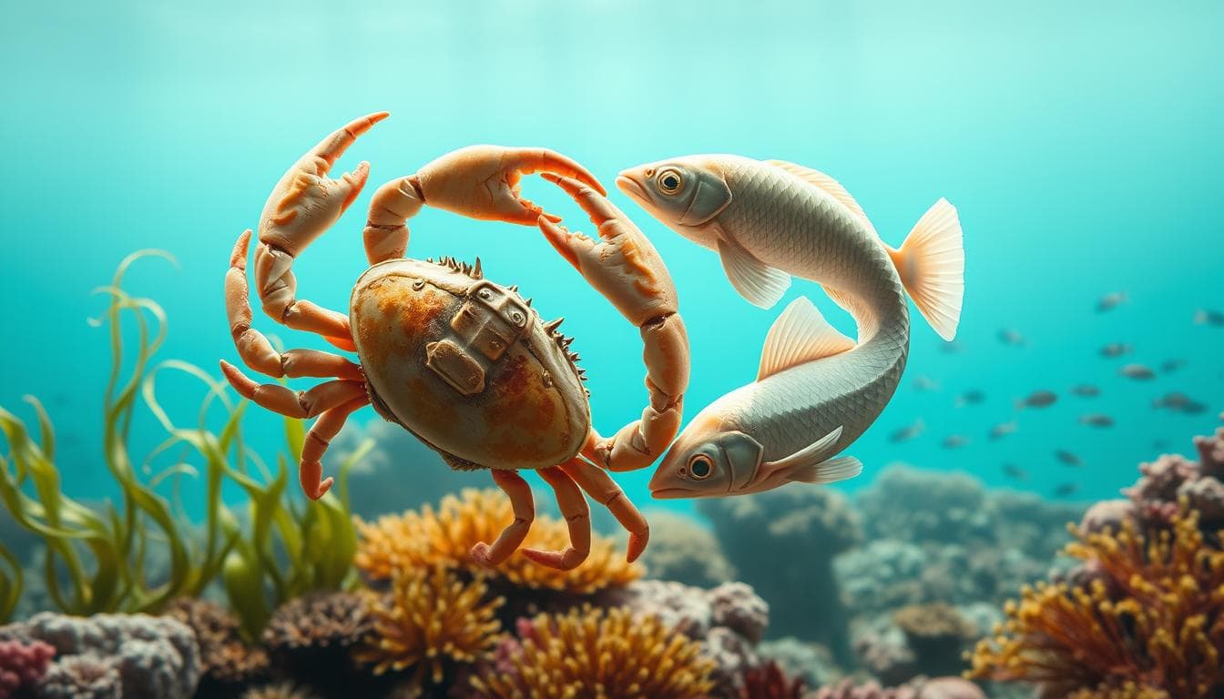 Krebsschere Und Fische 1